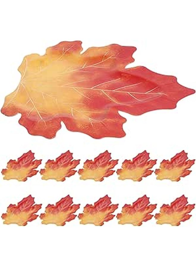 Generic 9 Inch Maple Leaf Paper Plates 20 Pack Disposable Autumn ...