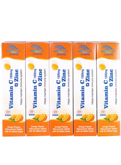 SUNRISE Vitamin C 1000 mg With Zinc 10 mg 20 Effervescent Tablet 5 Box ...