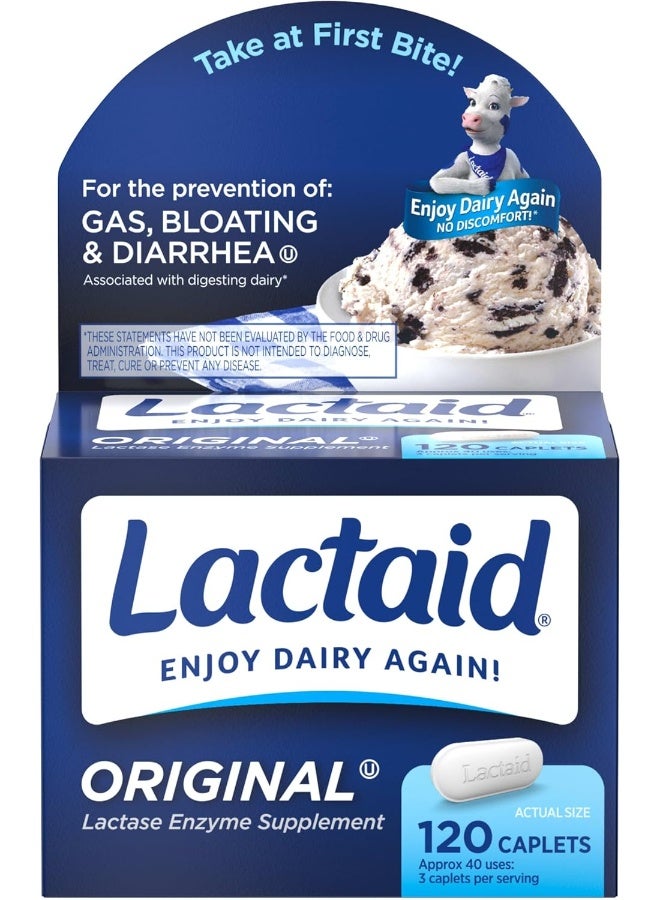 Lactaid Lactaid Original Strength Lactose Intolerance Relief Caplets ...