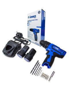 THE WINNER TOOLS 12 V Cordless Impact Drill Set with 2 Battery 1500mAh ...