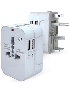 TKOOFN Universal Travel Adapter with 2 USB outlets, Worldwide All in ...