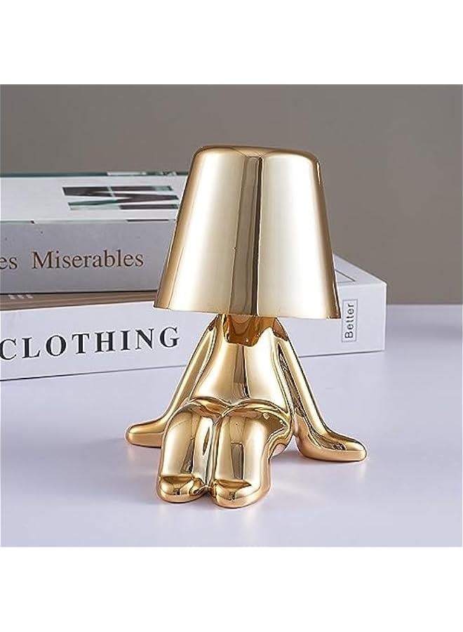 Generic Bedside Touch Control Table Lamp, Thinker Golden Man Statue LED ...