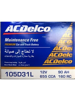 Ac Delco Car Battery 12V 90AH 105D31L L-Layout | Best Price UAE | Dubai ...