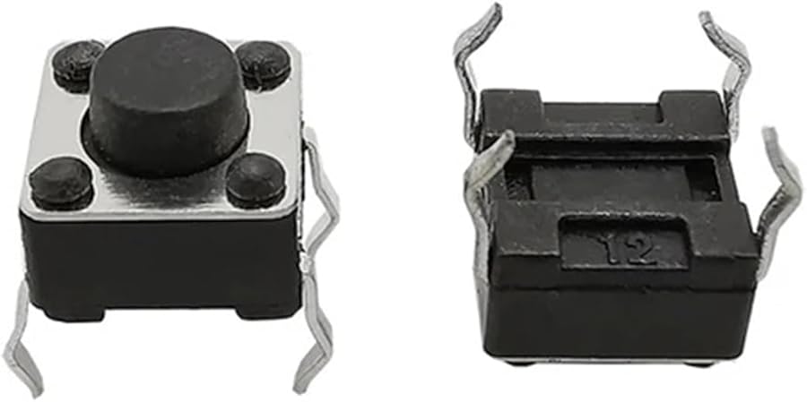 Generic 50 Pcs 6x6x5mm 4 Pin SMD Tactile Push Button Switch DIP Panel ...