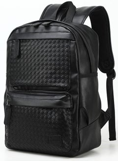 RAHALA GLD116 15.6-Inch Casual Multi-Pockets Leather Unisex Backpack ...