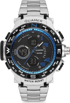 تسوق Quamer وDigital and Analog Men's Wristwatch with Steel Strap ...