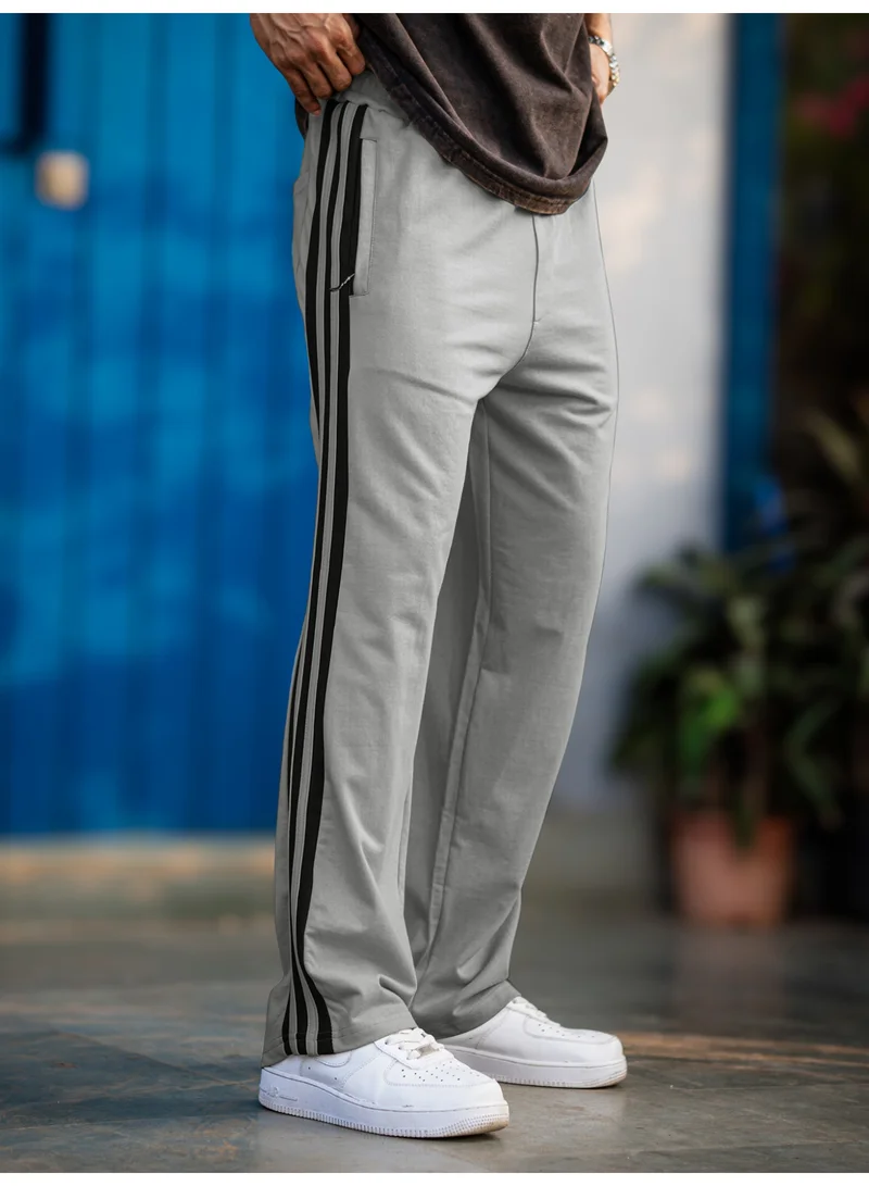 Maniac MN24-JOG-BAGGY-SILVERGREY-3LINE-TAPE Maniac Mens ColorBlock ...