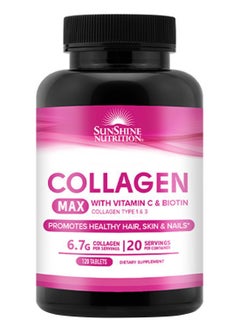 SUNSHINE NUTRITION Collagen Max Tablets With Vitamin C & Biotin I ...