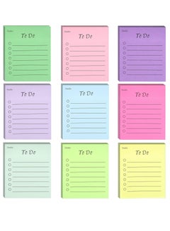Oasisgalore 450 Sheets 9 Pads to Do List Sticky Notes, 3.5x3 in Lined ...