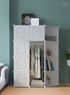 XiuWoo 8-Cube Storage Cabinet Closet Portable Wardrobe Combination ...