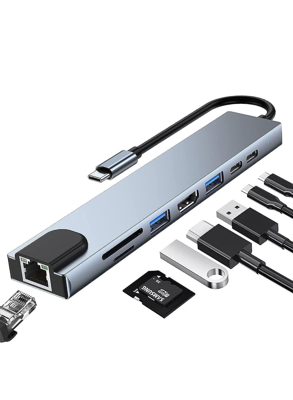 Generic USB C Hub, Type C Hub 9 in 1 Multiport Adapter with 100W Power ...