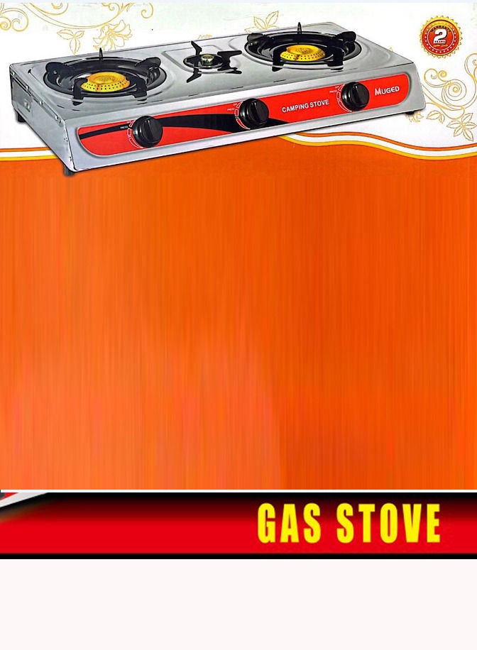 MUGED 3 burner gas stove | Best Price KSA | Riyadh, Jeddah