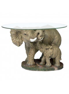 Design Toscano Design Toscano Elephant's Majesty Glass-Topped Coffee ...