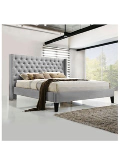 KARNAK Karnak Amos Button Tufted Upholstered Velvet Bed Frame Bedroom ...