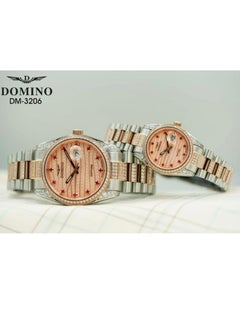 Domino Stainless Steel Elegant Design Quartz Couple Watch For Men ...