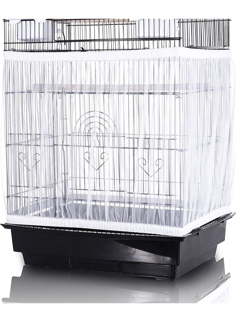 Aikanbo Bird Cage Seed Catcher,Adjustable Bird Cage Net Cover Birdcage ...
