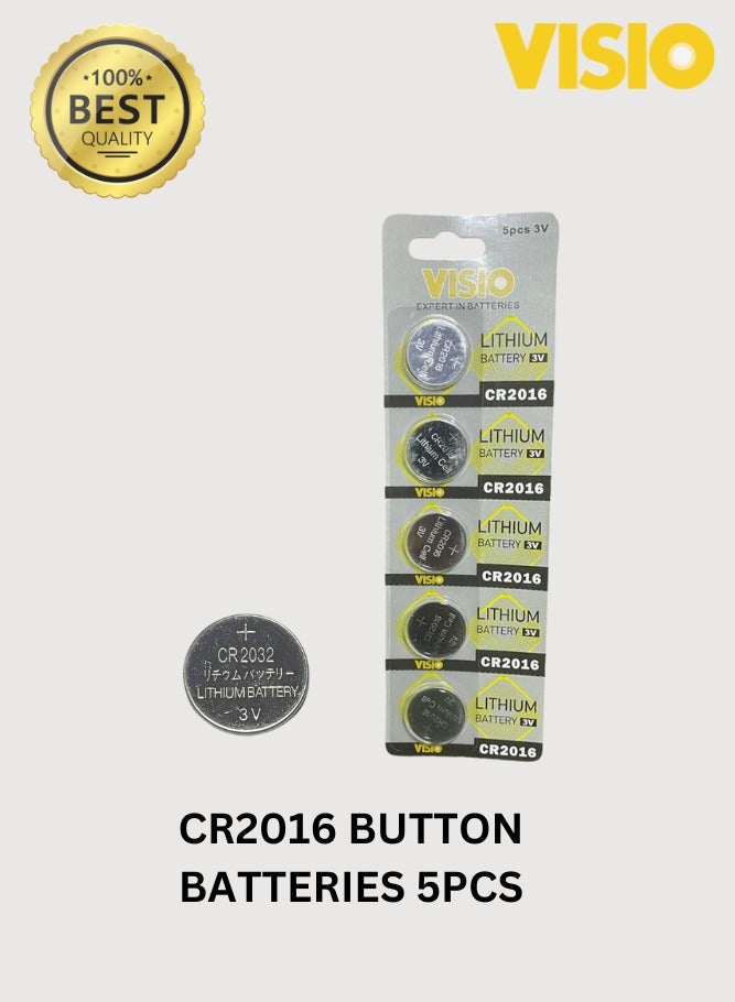 Visio VISIO CR2016 BUTTON BATTERIES 5 PCS MODEL: CR2016 | Best Price ...