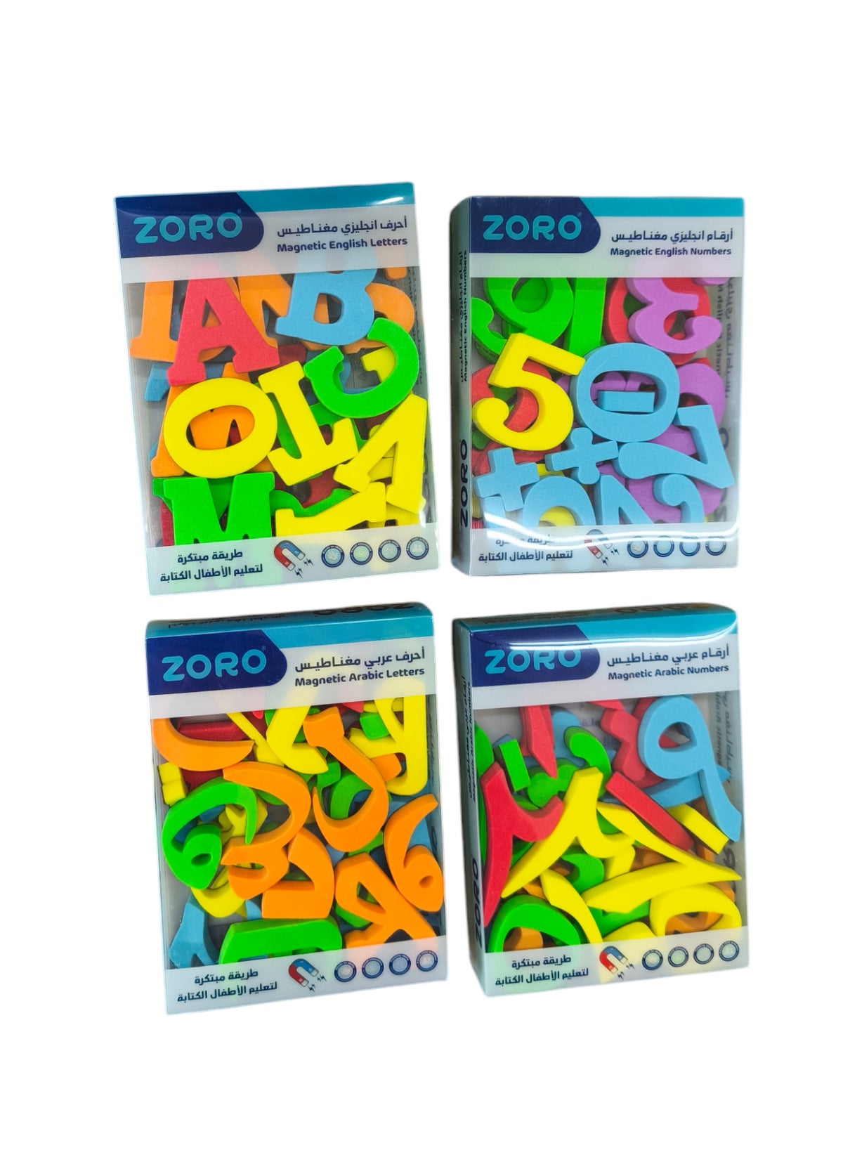 Magnetic Alphabets and Numbers in English and Arabic 4 Packs | Best ...