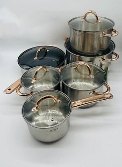 Generic A set of pots, pans and cooking utensils with an elegant design ...