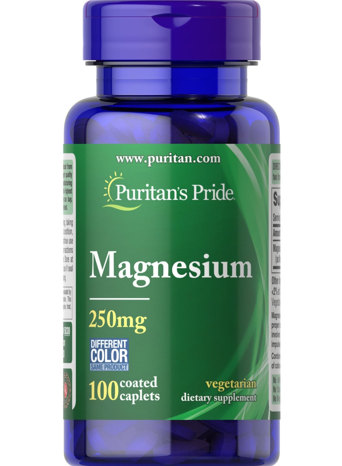 Puritan's Pride Magnesium 250 mg 100 Caplets | Best Price Egypt | Cairo ...