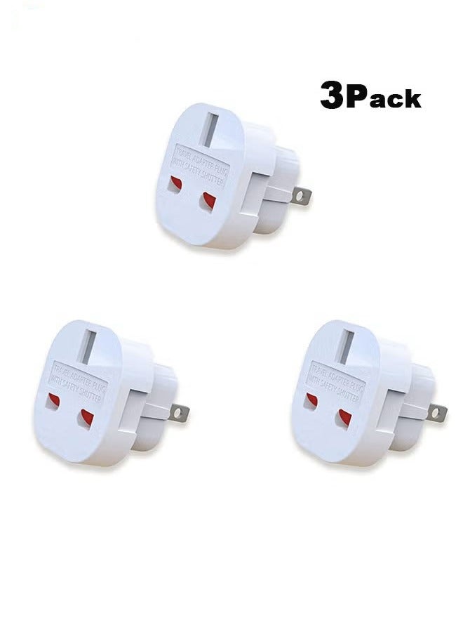Generic 3 Pack UK to US Plug Adaptor Type G to Type A and B UK to USA ...