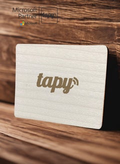tapy Tapy NFC Digital Business Card Premium maple wood Smart Card Instant Networking Contactless ...