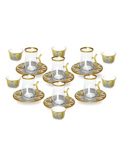 BLACKSTONE Tea Cawa set with Saucer, Elegant Turkish Estikana Cups for ...