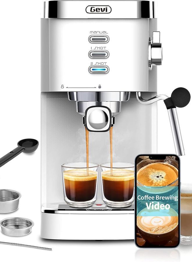 Gevi Espresso Machines 20 Bar Fast Heating Automatic Cappuccino Coffee ...