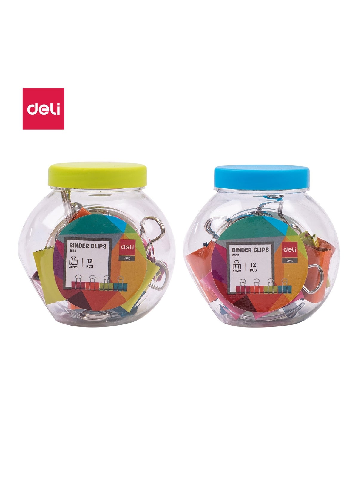 Deli Deli E8559 Binder Clips - 25mm - Assorted Colors | Best Price UAE ...