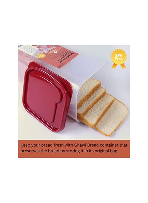 Small Bread Box Bread Storage Container, Bread Box With Lid, BPA Free ...