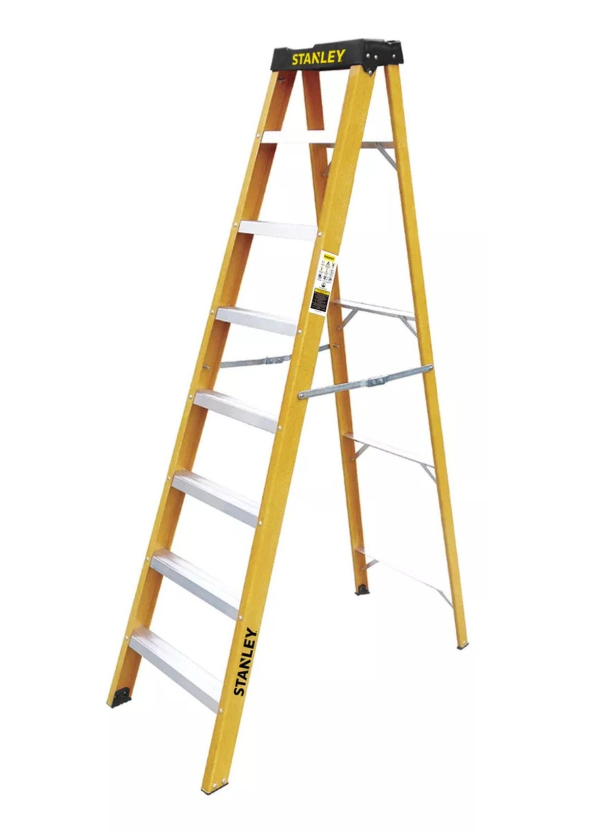 Stanley Stanley Fiberglass Step ladder, 7 Steps + Tool Holder ...