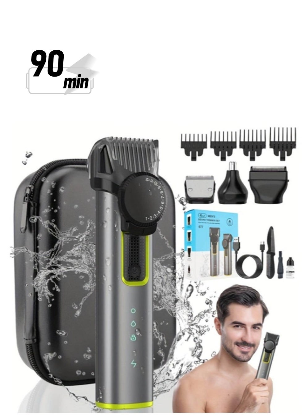 Generic Hair Clippers for Men, Rechargeable Men's Electric Razor, Beard ...