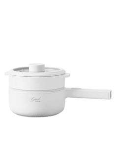 miss ceool Electric Skillet 1.5L Hot Pot with Steamer 700W 2 Modes ...