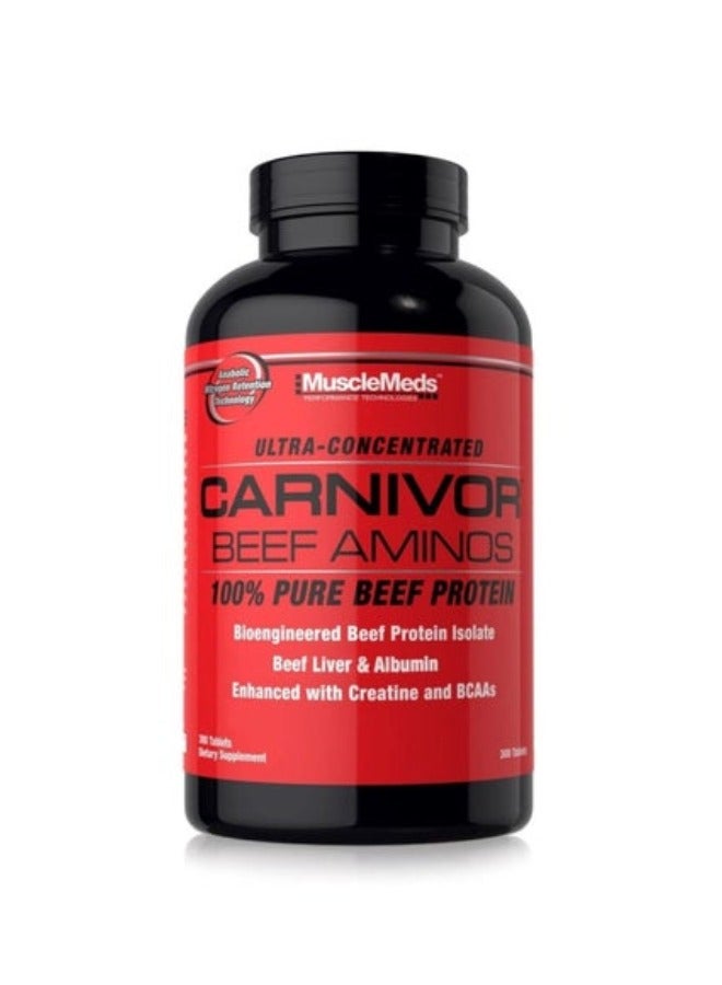 MUSCLEMEDS Ultra-Concentrated Carnivore Beef Aminos 300 Tablets | Best ...