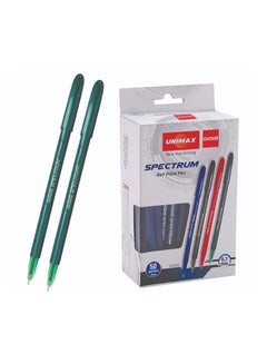 Gigis Unimax Spectrum Ballpen 50-Pieces Box, 0.7 mm, Green, Smooth ...