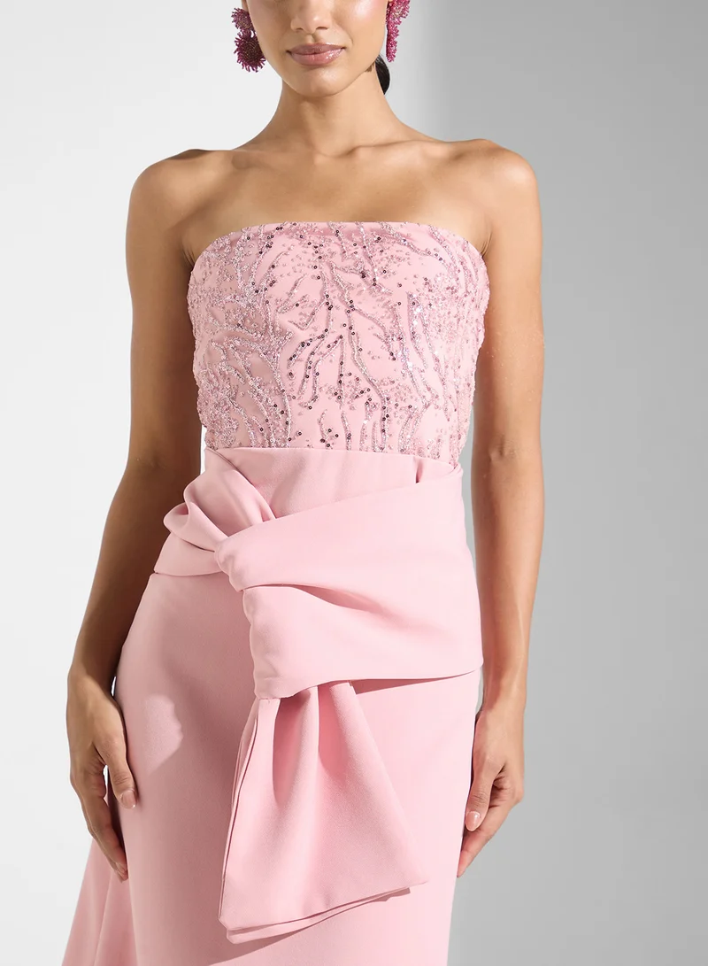 Ella Limited Edition Embellished Strapless Dress for Women | Best Price KSA