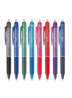 PILOT 8-Piece Frixion Clicker Erasable Ball Pen 0.5mm Tip Multicolour ...