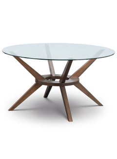 Generic Dining Table 140cm Round Large Glass Dining Room Table UAE ...