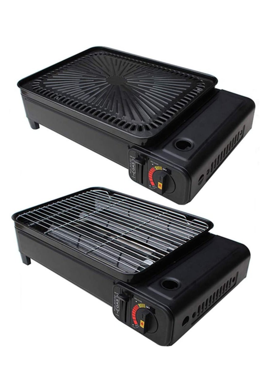 GO2CAMPS Portable Butane Gas Camping Stove With Removable Barbecue ...