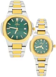 Fitron Fitron Quartz Analog Two Tone Couple Set Watch For Men and Women ...