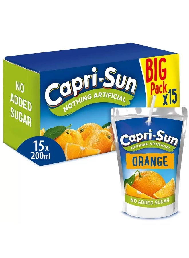 Capri Capri Sun Drinking Fruit Juice Pouch In Orange Flavor- 15X200ml ...