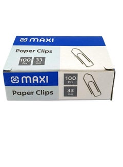 Maxi MAXI 33MM BOAT SHAPE PAPER CLIP BOX OF 100PC SILVER UAE | Dubai ...