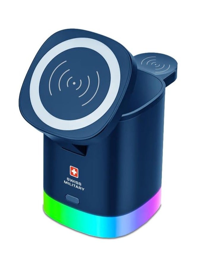SWISS MILITARY Wireless Magnetic Charging 3 in 1 Station for multiple ...