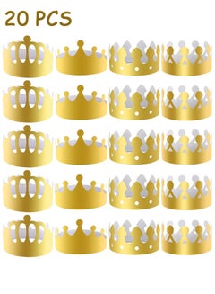 HY Party Hats, Gold Paper Crowns for Birthday Celebration 4 Styles ...
