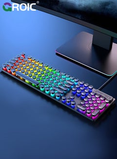 GROIC Mechanical Feel Gaming Keyboard, Wired Mechanical Feel Keyboard ...