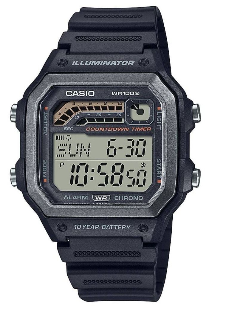 CASIO Casio Men Watch - Digital multi-sports design Clear Dial Resin ...