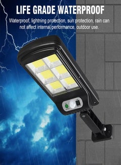 HTC LED COB Solar Powered Street Lights PIR Motion Sensor Wall Lamp ...