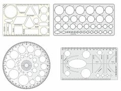 Generic Prabhas Designs Plastic Circle Master (35 Circles), Pro Circle (25 Circles), Hyperbola ...