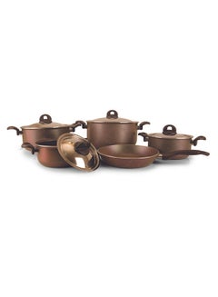 تسوق TRUEVAL وGranite Premium Cookware Set 9 Pieces (Pot 18-20-24-28 ...