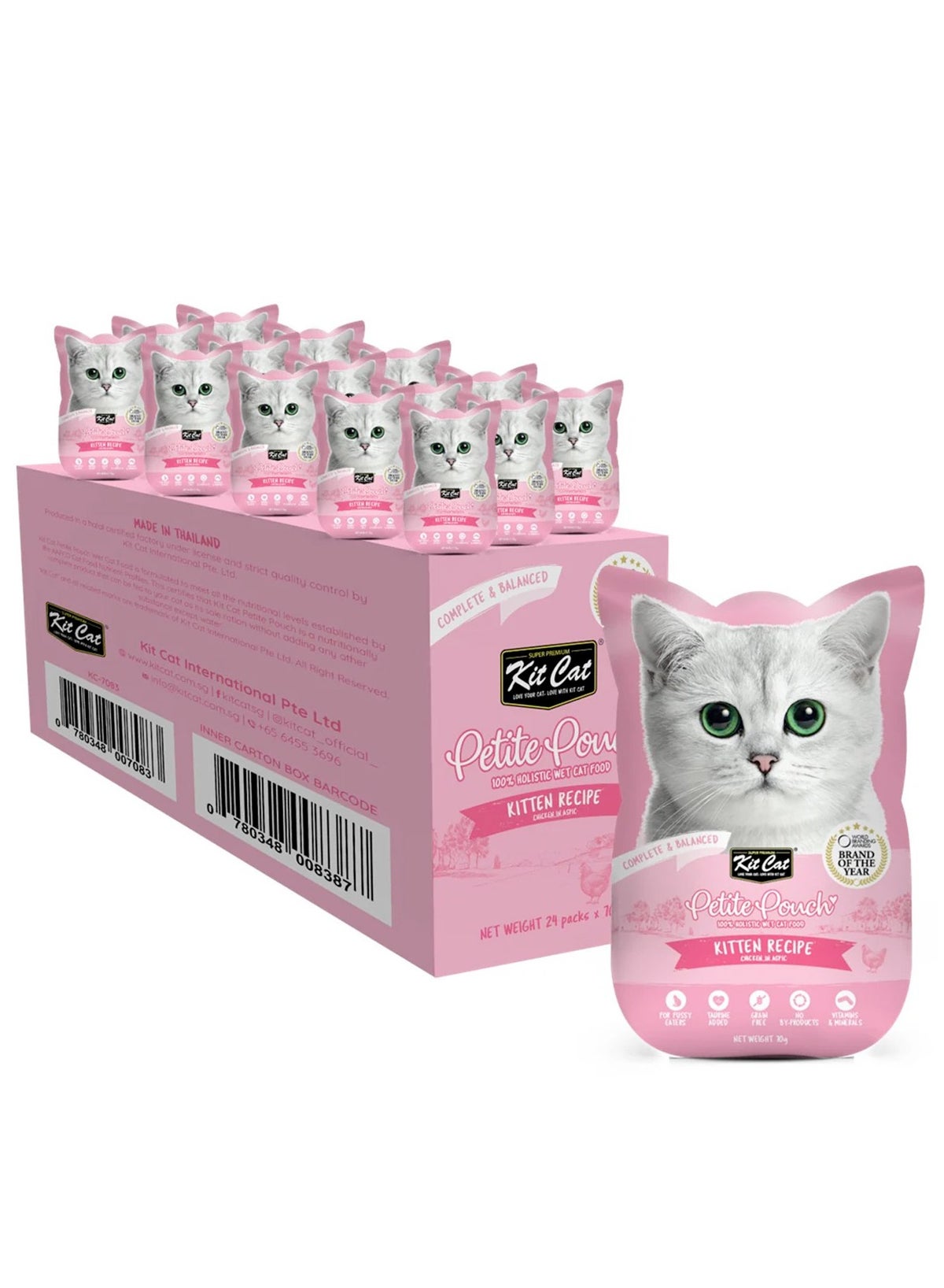 Kit Cat Pack of 24pcs Petite Pouch 24x70g – Kitten Chicken | Best Price ...